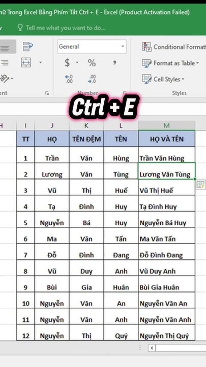 Cách Tách, Gộp Dữ Liệu Trong Excel Bằng Phím Tắt Ctrl + E #kienthuc #excel #freefire #exceltips ...