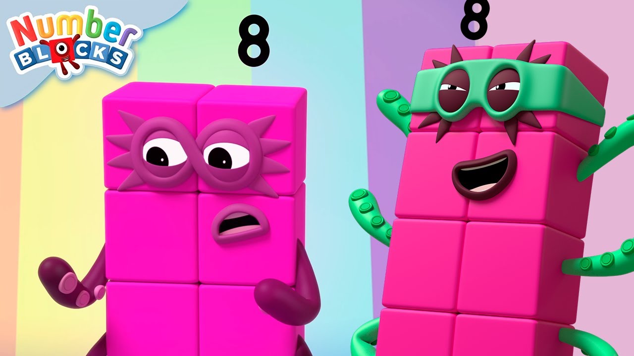 Octoblock o super herói número Oito 🦸 | Aprenda a contar para crianças ...