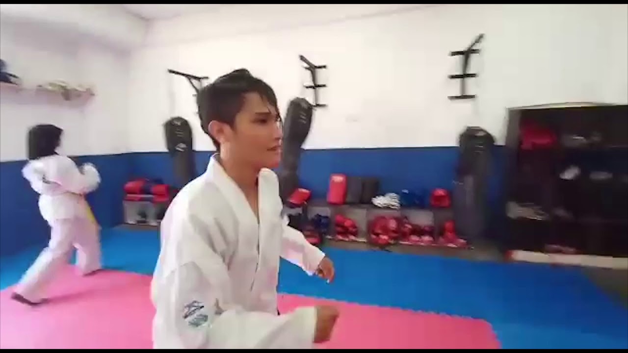 Kicking target training - YouTube