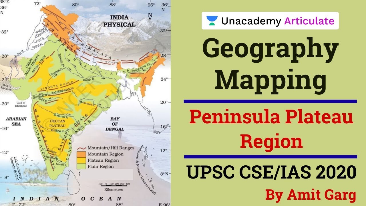 Geography Mapping | Peninsula Plateau Region | UPSC CSE/IAS 2020 | By ...