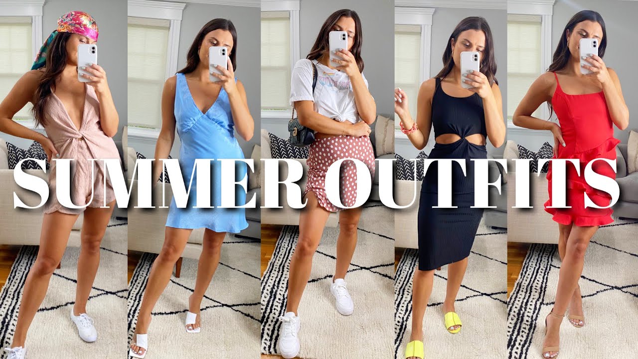 SUMMER CLOTHING HAUL | trendy try on summer outfit haul - YouTube