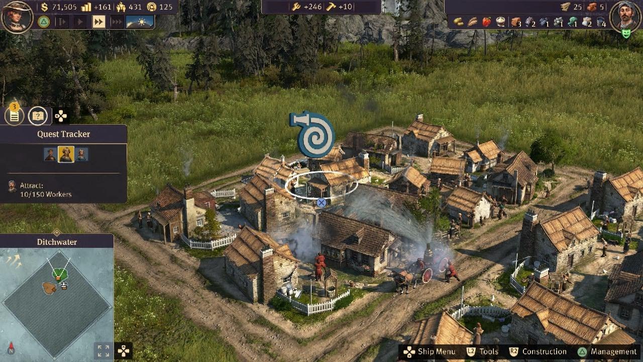 Anno 1800 Console Edition: Picking up Wood - YouTube