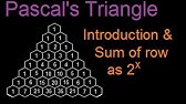Pascal's Triangle Examples - YouTube