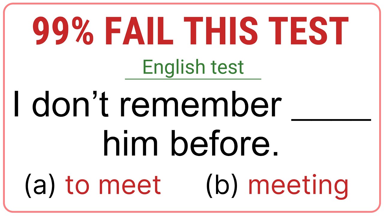 English Test #82 🌟 99% Fail This Test! English Test with Explanation ...
