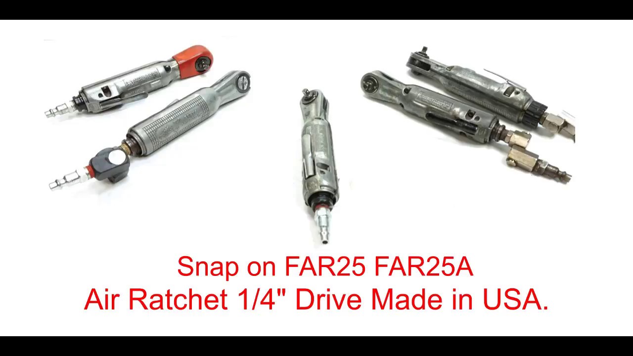 Snap on FAR25 FAR25A Air Ratchet 1/4" Drive Made in USA. - YouTube