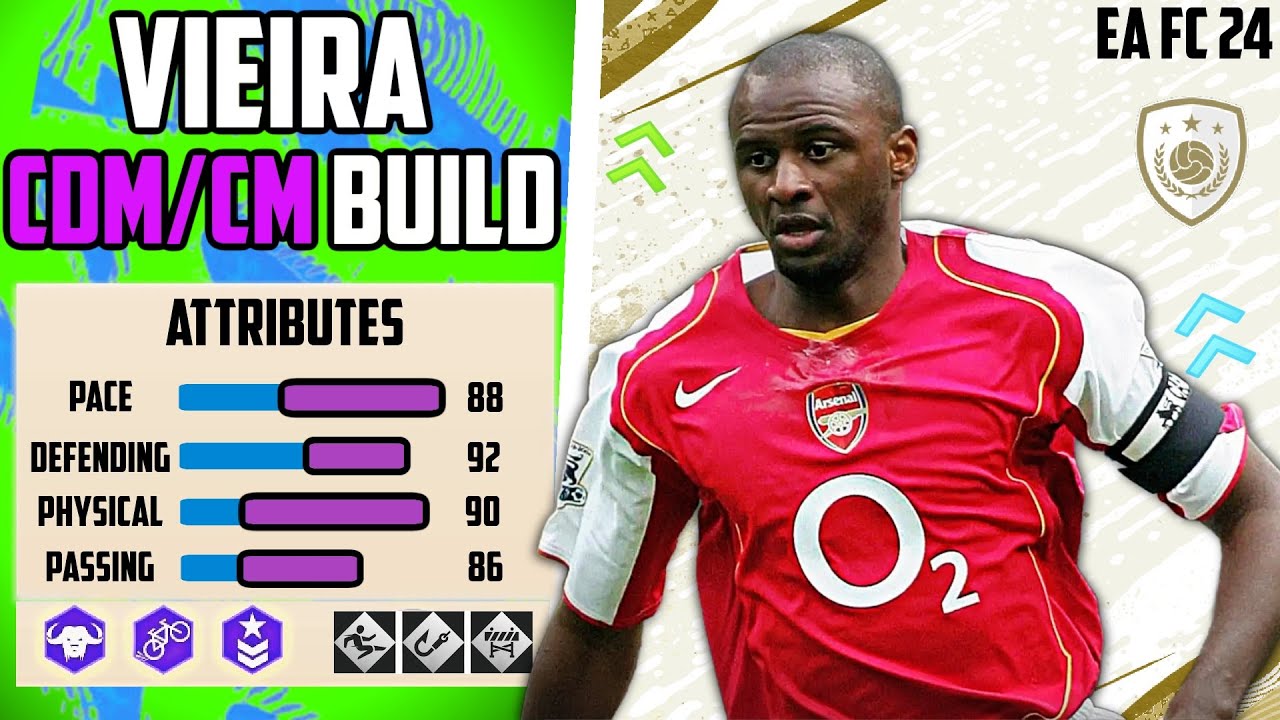 THE MOST *ICONIC* BEAST CDM/CM VIEIRA BUILD EA FC 24 Pro Clubs - YouTube