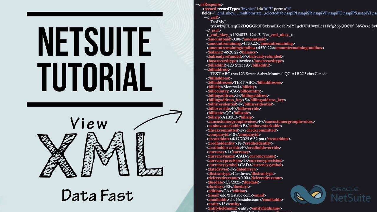 NetSuite Tutorial: How to View Raw XML Data for Any Record or ...