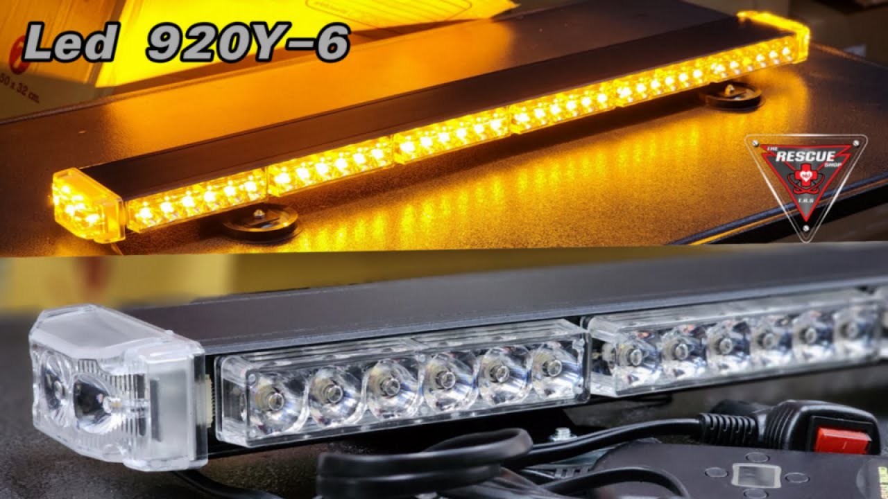 920Y-6 / Mini Lightbars ไฟไซเรนแบบฐานแม่เหล็ก - YouTube