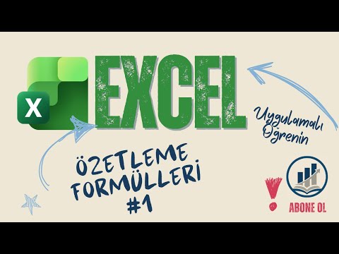 Excel Özetleme Formülleri Nasıl Çalışır? Alıştırmalı Video!