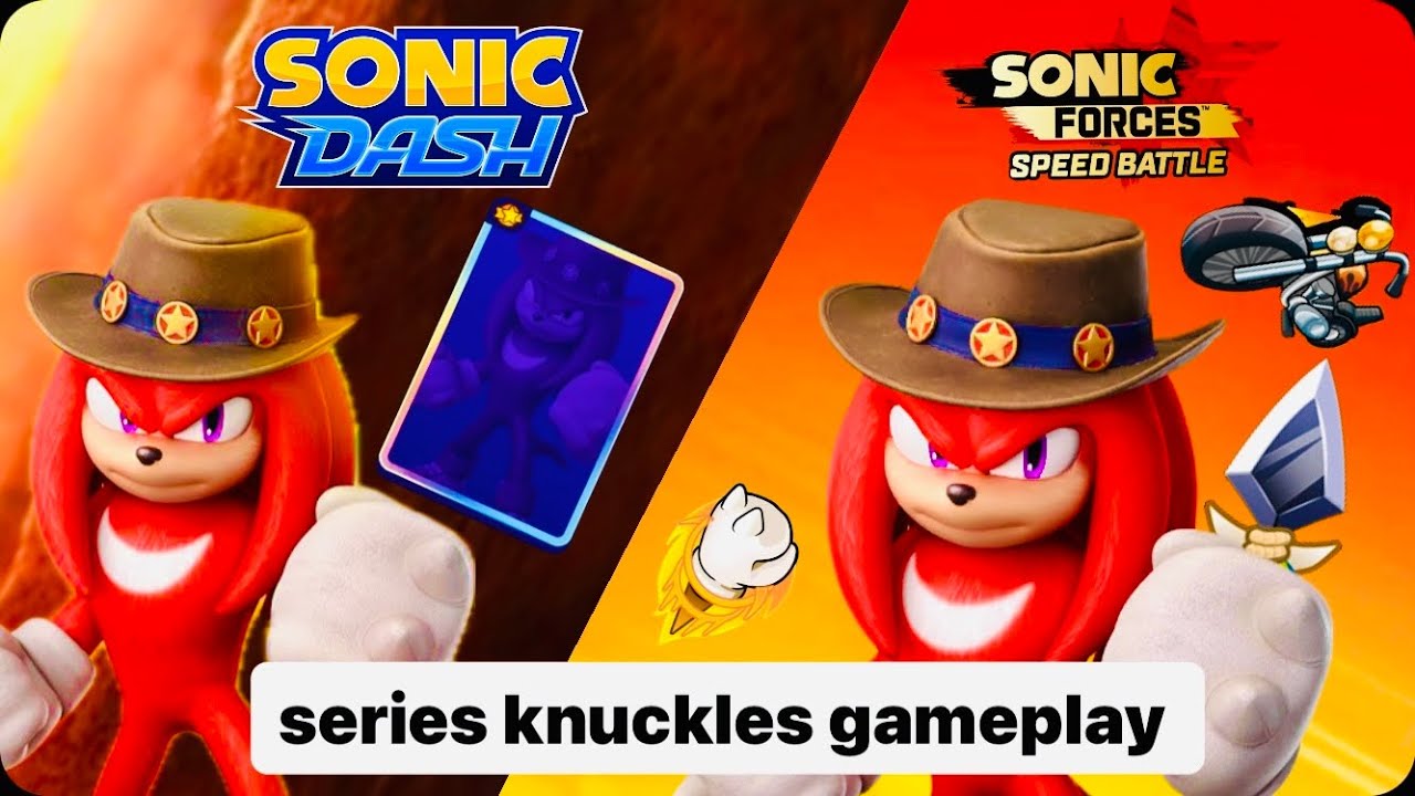 Sonic dash and Sonic forces speed battle: the knuckles show knuckles - YouTube