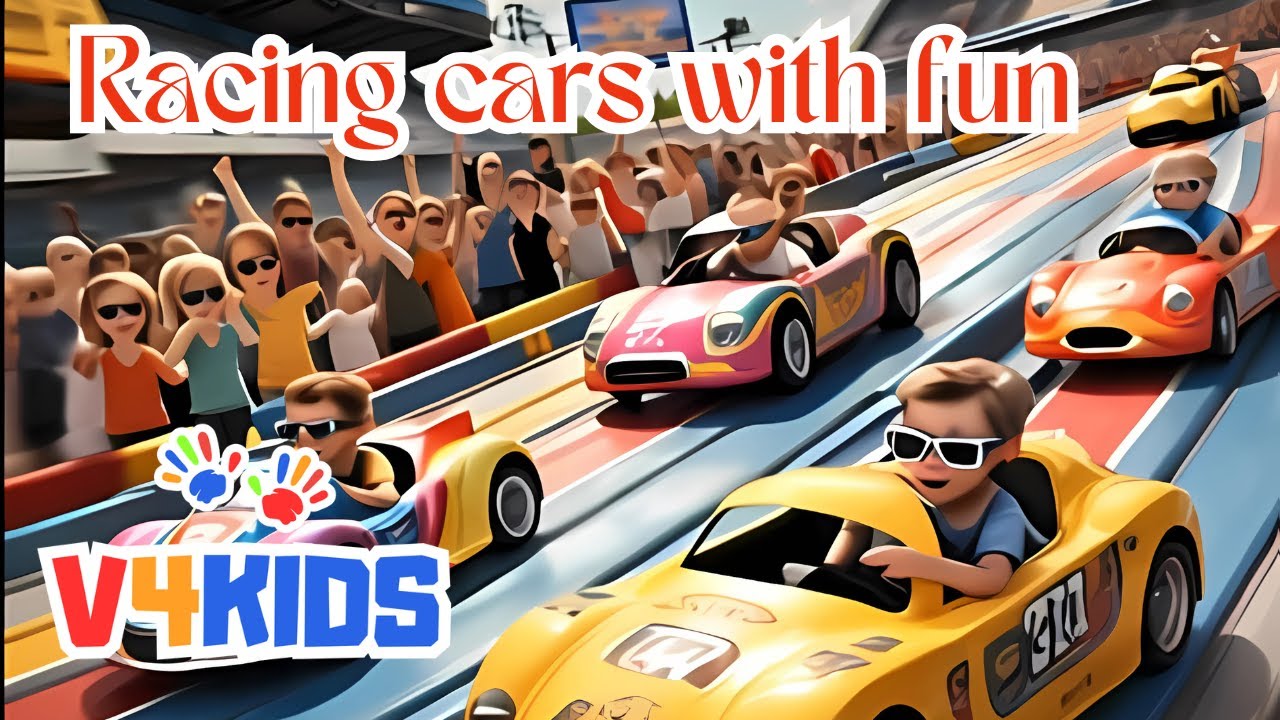 kids racing cars | racing cars with fun| kids| animated| funny moments ...