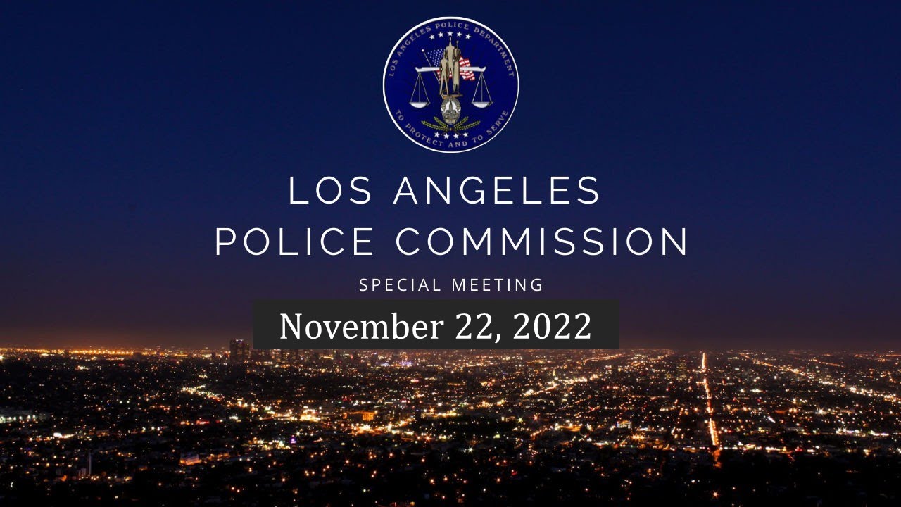 Police Commission Meeting, November 22, 2022 - YouTube