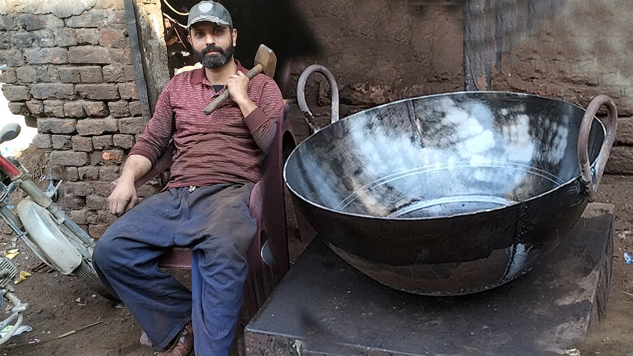 Wonderful Process Of Making Large iron Pans For Cooking - YouTube
