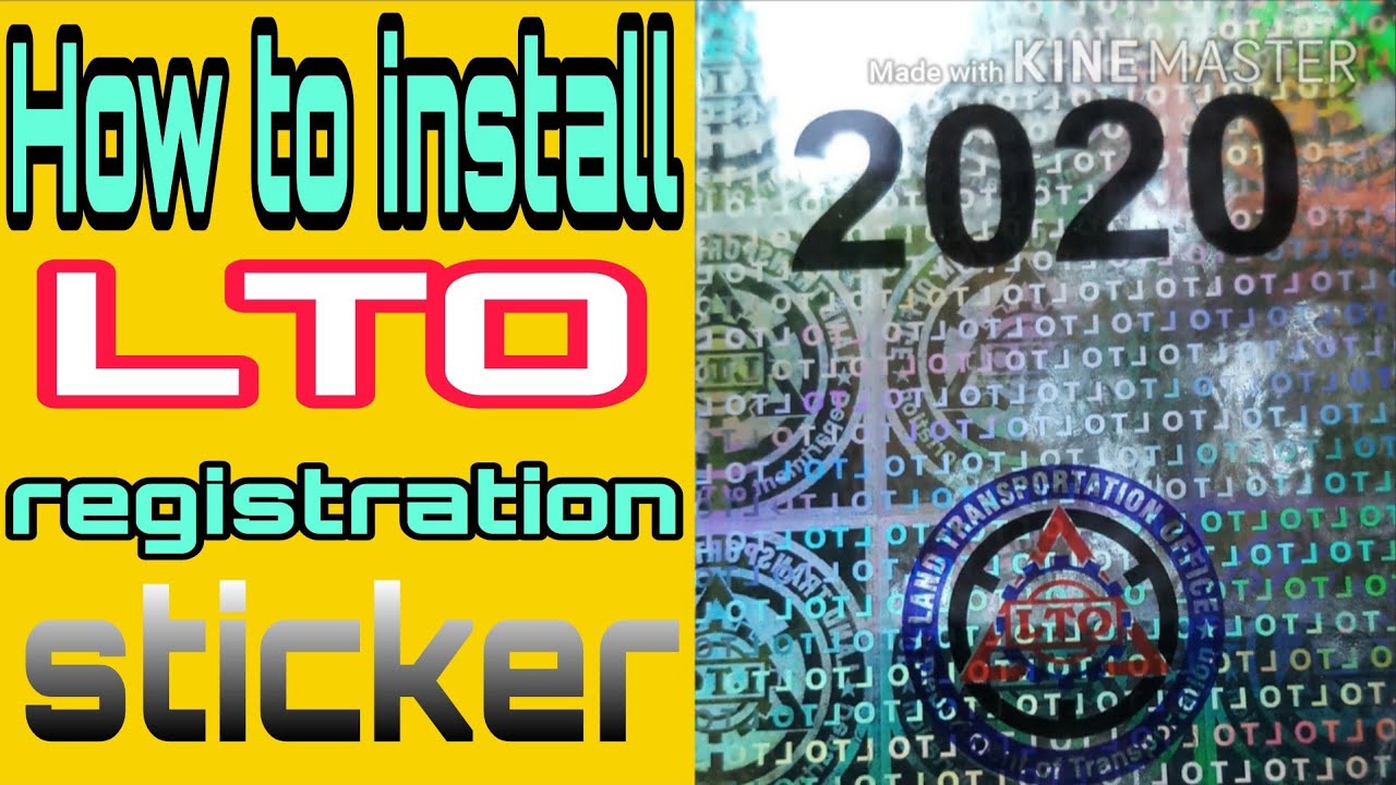 DIY • How to install LTO registration sticker - YouTube