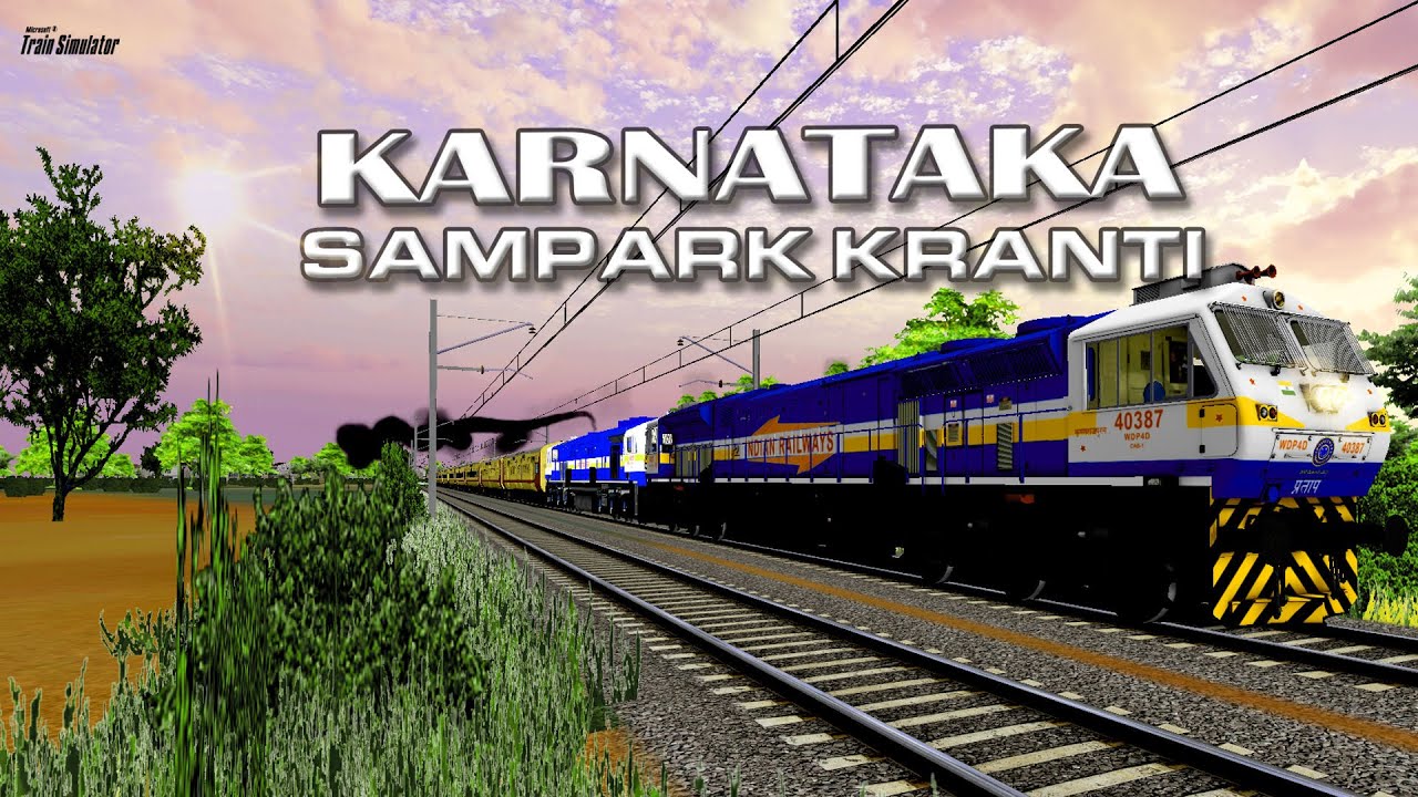12629 Karnataka Sampark Kranti Express | MSTS Ultra Realistic Cab Ride ...