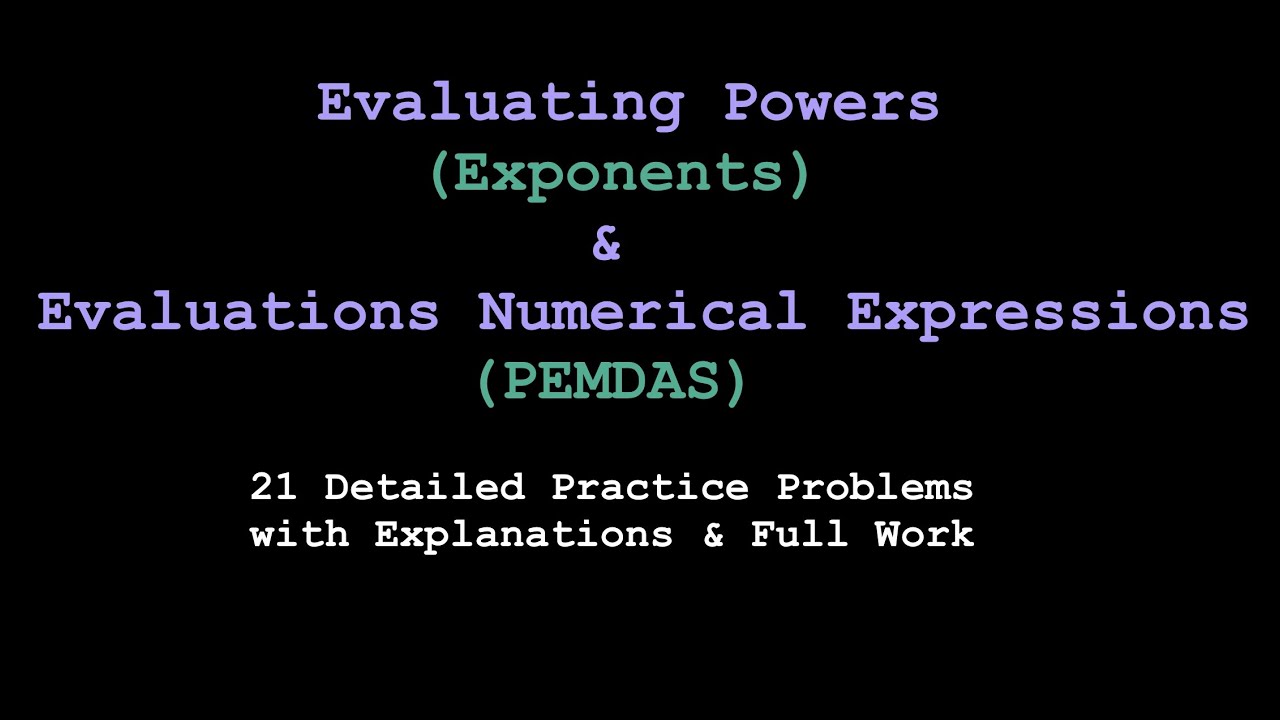 Powers & Order of Operations Application Problems (21 Detailed Examples ...
