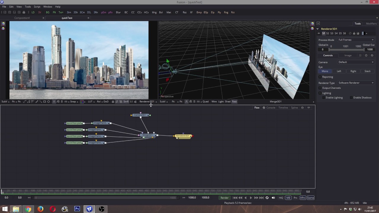 Fusion - 3. 3D Compositing, Transform & Saver - YouTube