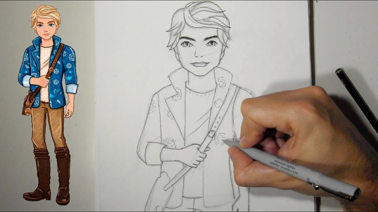 Comment dessiner Alistair Wonderland de Ever After High étape par étape ...