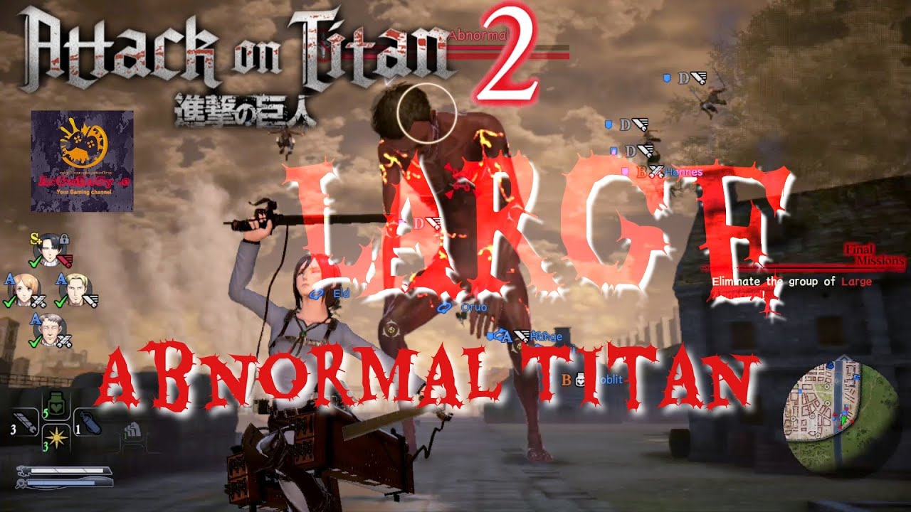 First Fight with Large Abnormal Titan on A.O.T 2 4K gaming - YouTube