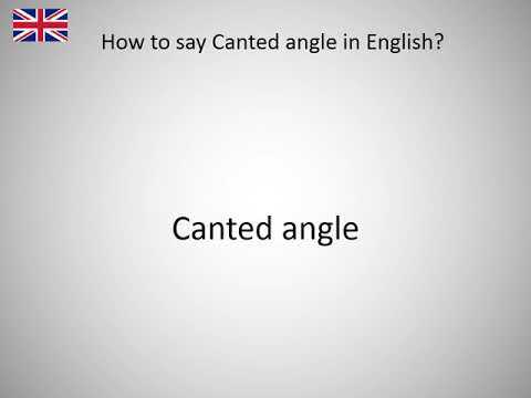 How to say Canted angle in English? - YouTube