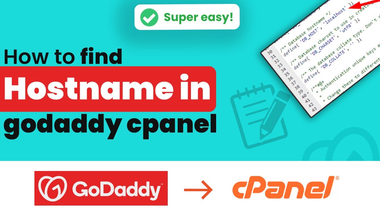 How to find hostname in GoDaddy cPanel 2024 | Initial Solution - YouTube