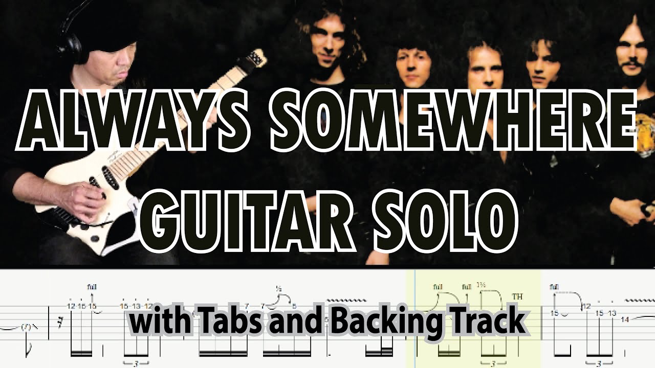 Scorpions ALWAYS SOMEWHERE Guitar Solo with Tabs and Backing Track by ...