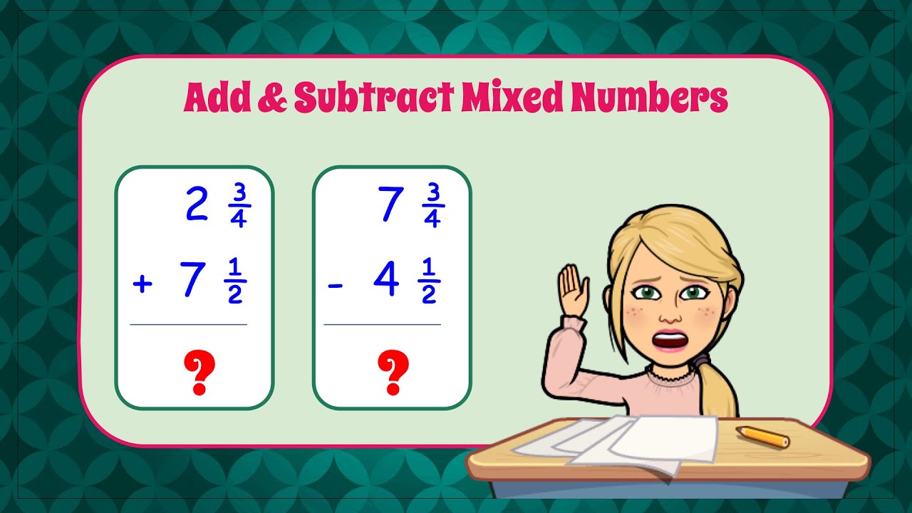 Add & Subtract Mixed Numbers Using a Line Plot | 5.MD.B.2 💛💙 - YouTube