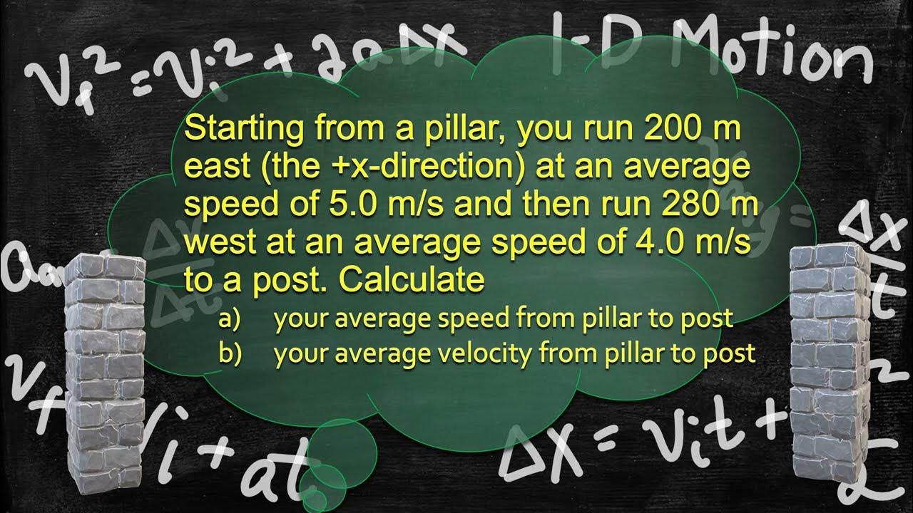 Physics Problem Solver Follow Along Average Velocity - One Dimensional Motion - Speed + Avg ...