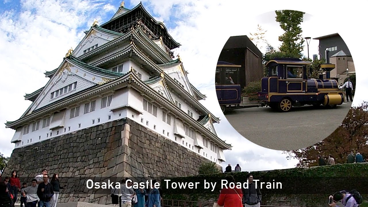 Osaka Castle japan.road train that takes you to the castle tower ...