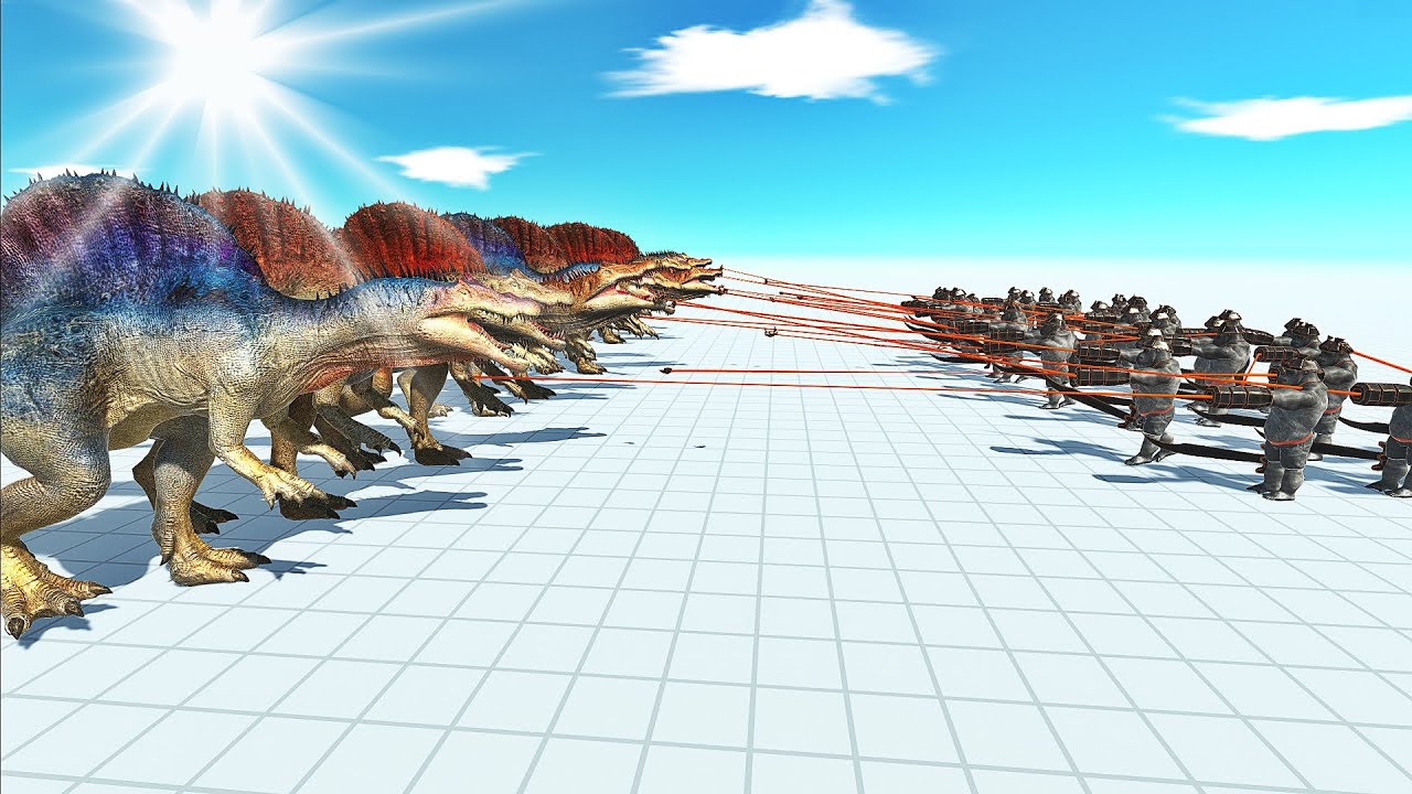 Carnivore Dinosaurs Army VS Mutant Primates Army | Dinosaur Battle ...