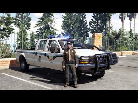 [GTA 5 LIVE PD ] FIVEM WILDLIFE PATROL | OLD SCHOOL 2000 FORD F350 ...