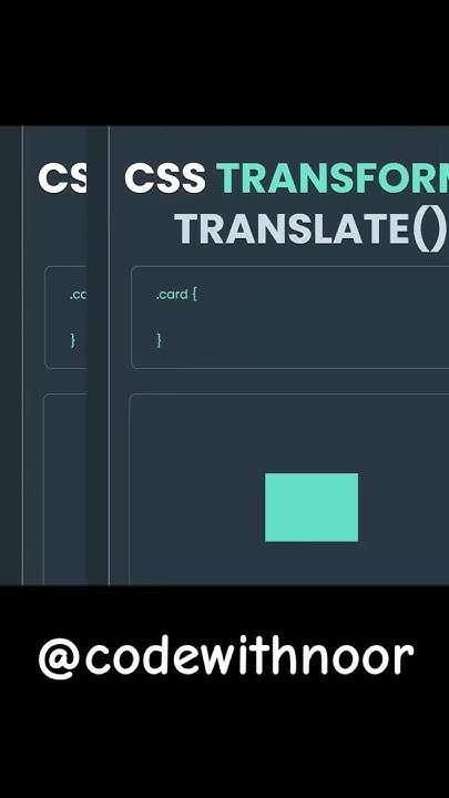 Css transform translate property for beginners #shorts #viralvideo #trending - YouTube