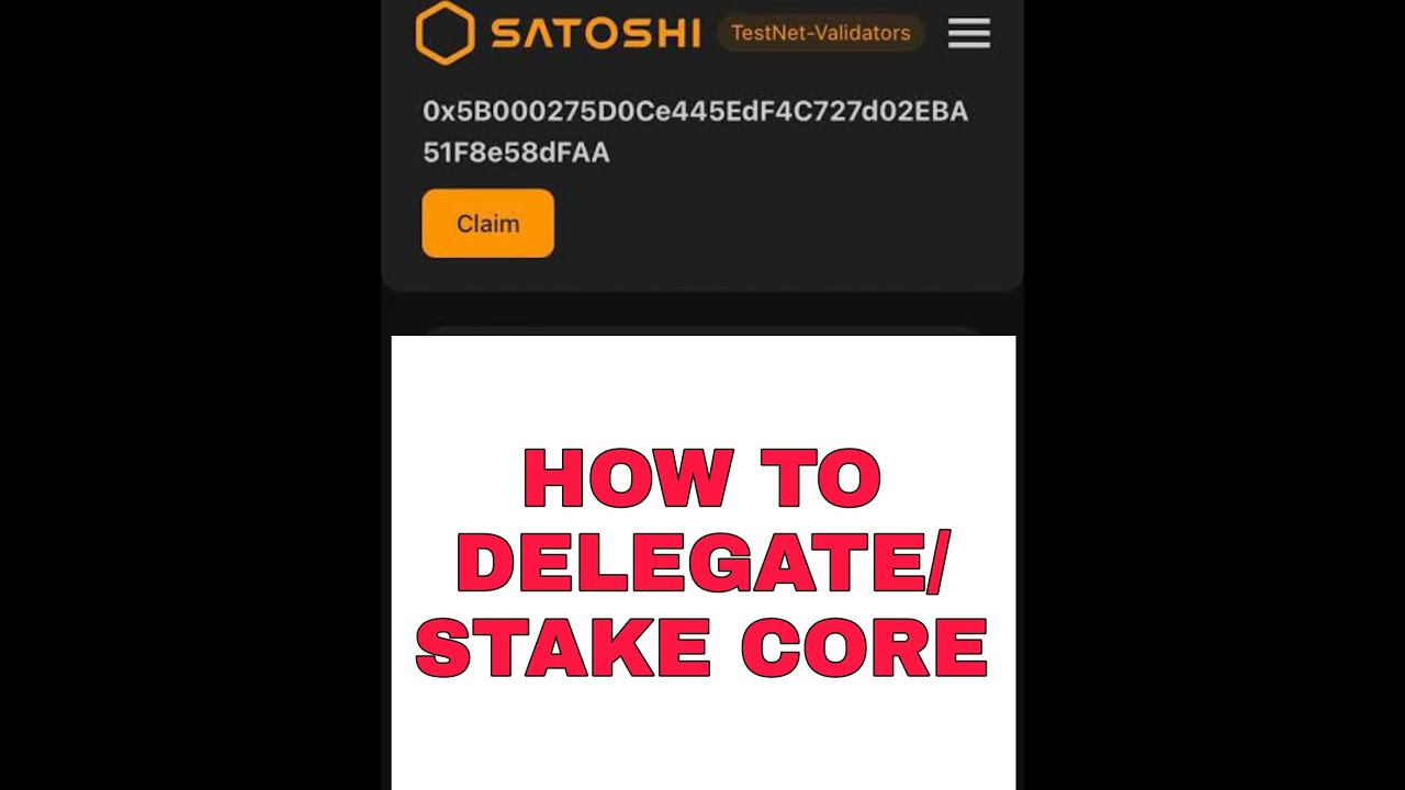 Core Staking: How To Delegate and Undelegate Your Core In MetaMask - YouTube