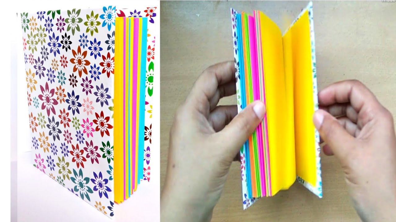 Mini notebook/mini diary/how to make paper little book/paper notebook ...