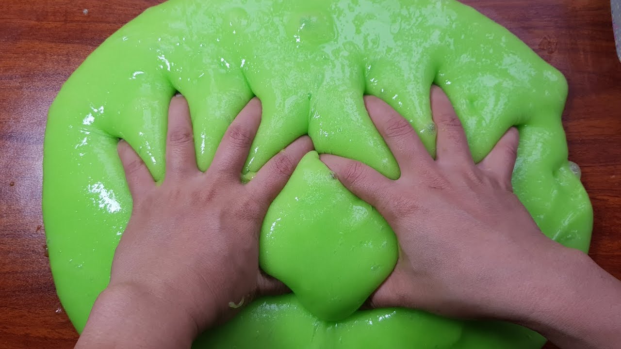 Giant Fluffy Slime No Shaving Cream - YouTube