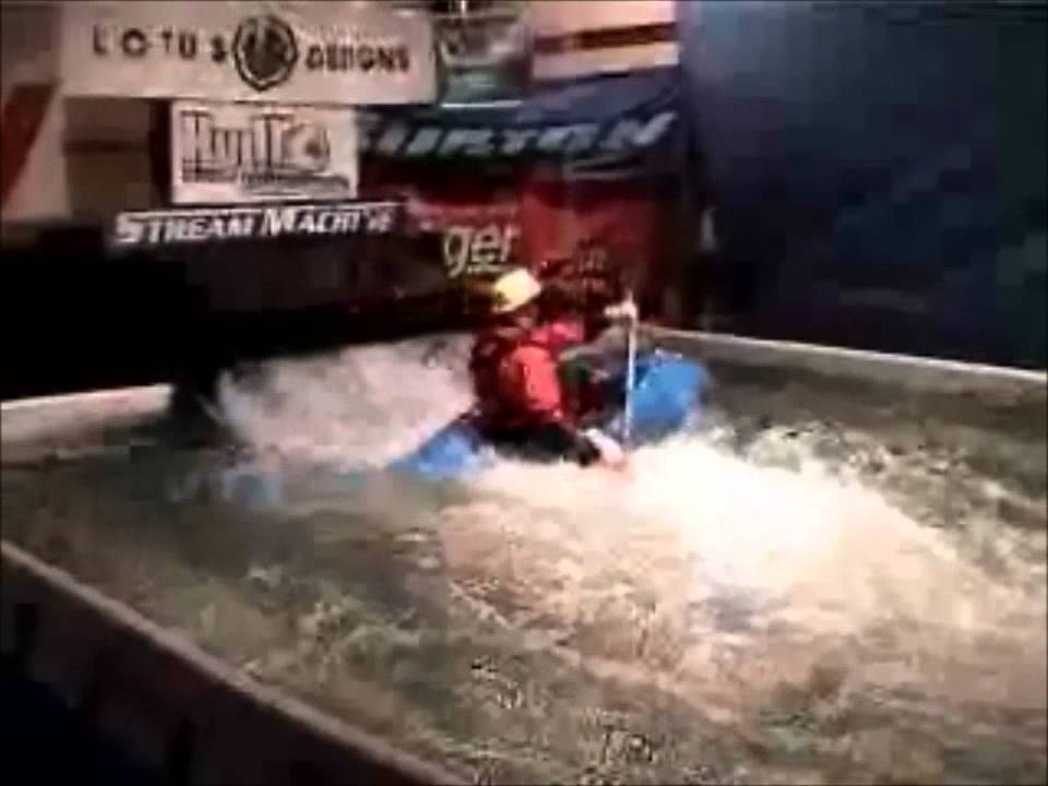 whitewater kayaking indoors - YouTube