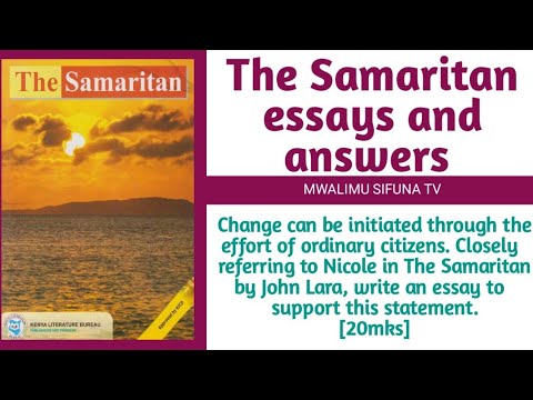 The Samaritan setbook essays answers 5 - YouTube
