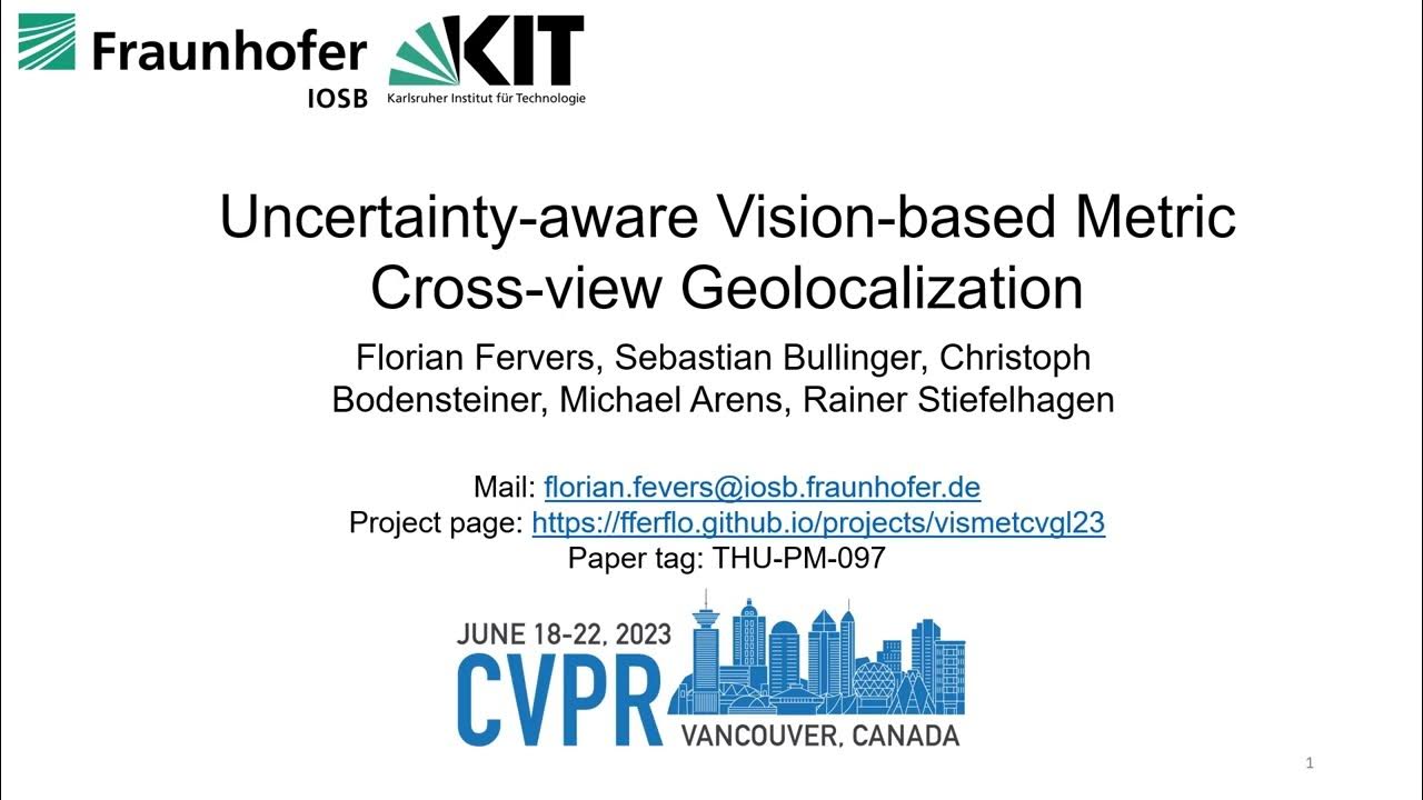 [CVPR 2023] Uncertainty-aware Vision-based Metric Cross-view Geolocalization - YouTube