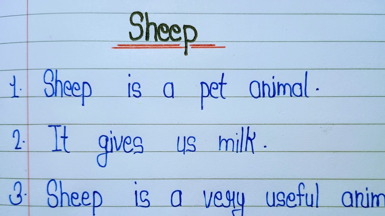 10 lines on sheep essay in English/ essay on sheep in English 10 lines ...