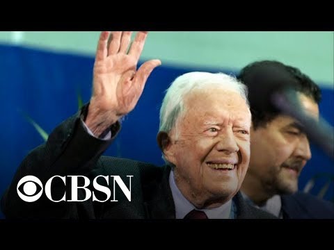 Jimmy Carter hospitalized after fracturing pelvis in a fall