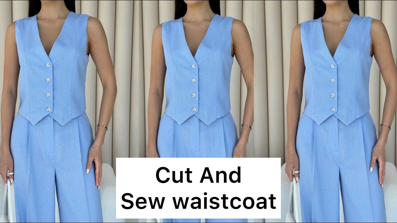 How To Cut And Sew a Simple Waistcoat - YouTube