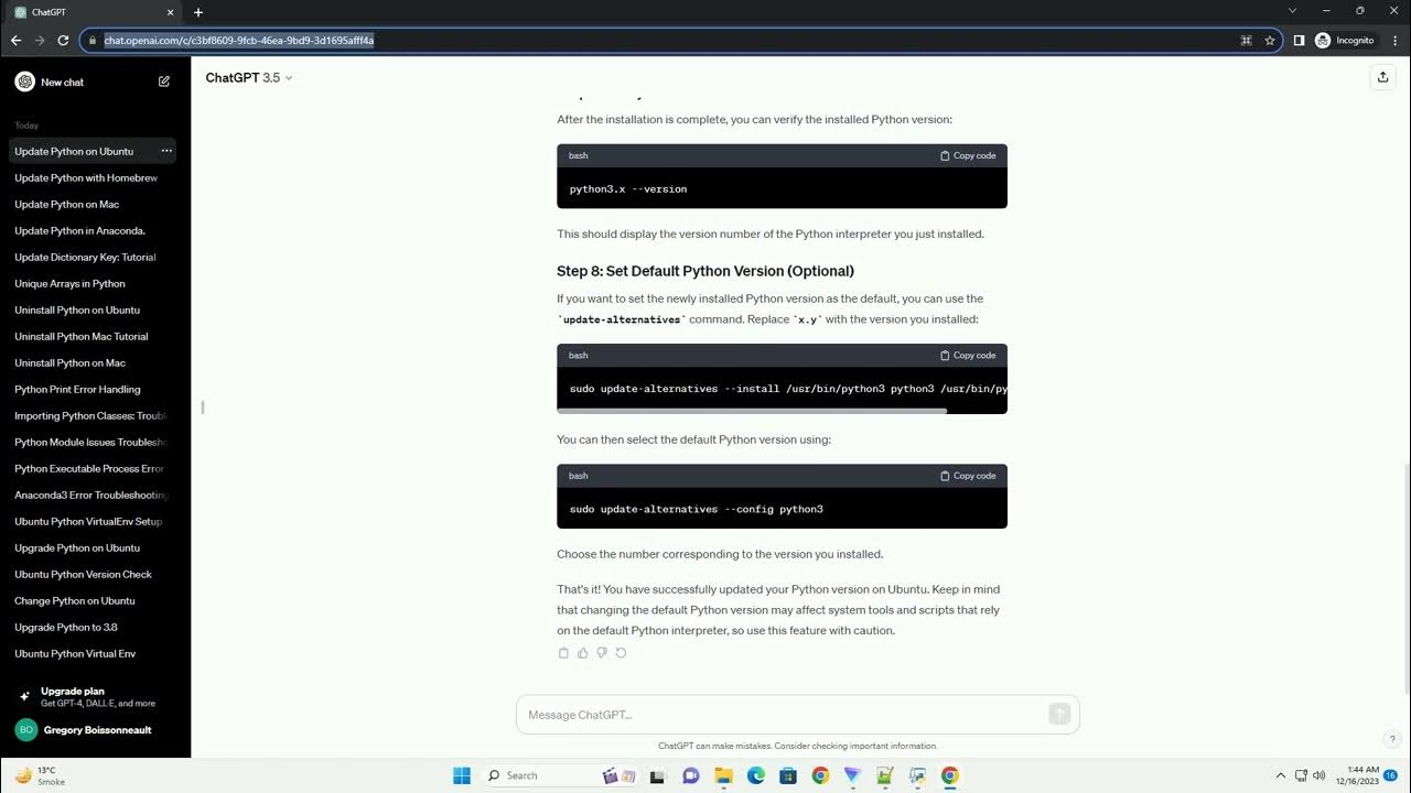 update python version on ubuntu - YouTube