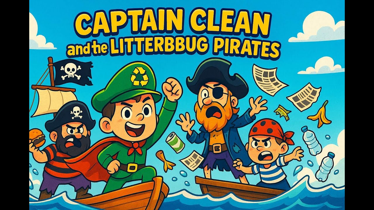 Captain Clean and the Litterbug Pirates | Fun Bedtime Story for Kids ...