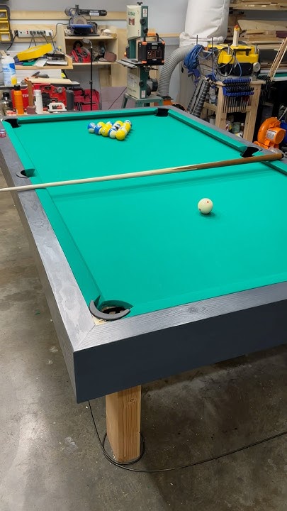 Pool Table Build is Done! 💪🏼😅 Full Build video in related! #woodworking ...