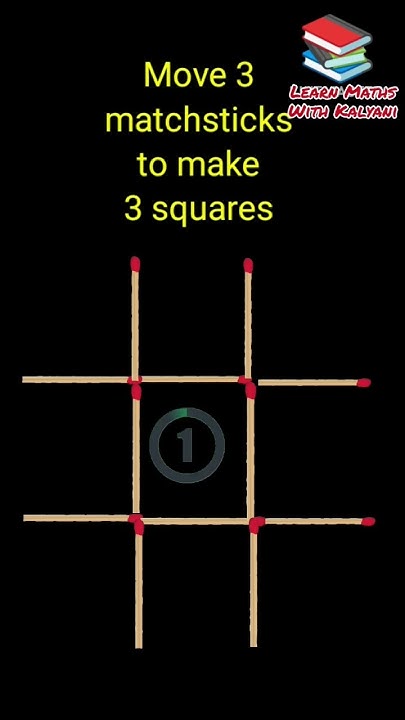 Move 3 matchsticks to make 3 squares || Matchstick puzzle-13 || #Shorts ||Learn Maths With ...