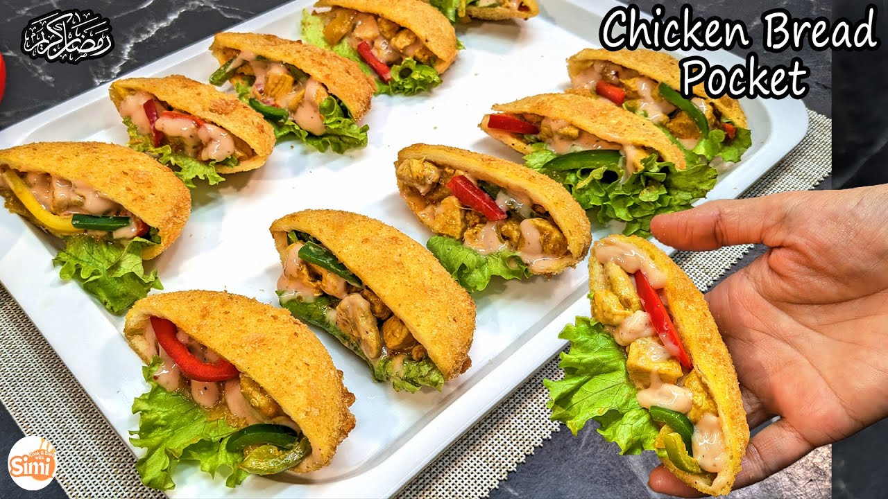 Chicken Bread Pockets Recipe | Crispy Chicken Snacks Recipe | Ramzan ...