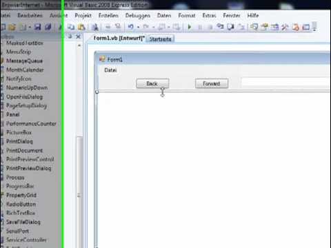 Visual Basic 2008 Tutorial - Kleiner Webbrowser Programieren - YouTube