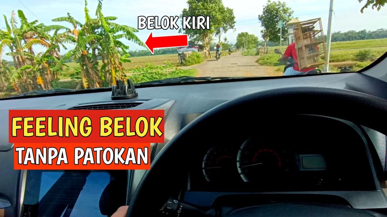 BELOK KIRI MASUK KE JALAN KECIL SAMPING SAWAH DAN SUNGAI || BELAJAR MENGEMUDI MOBIL SENDIRI ...
