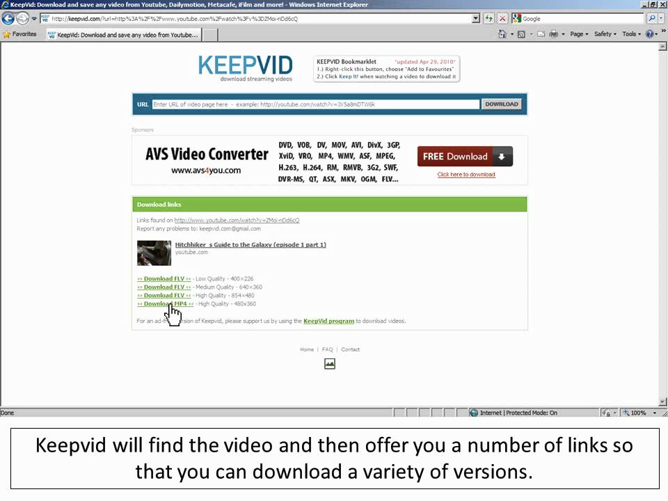 how to use keepvid - YouTube