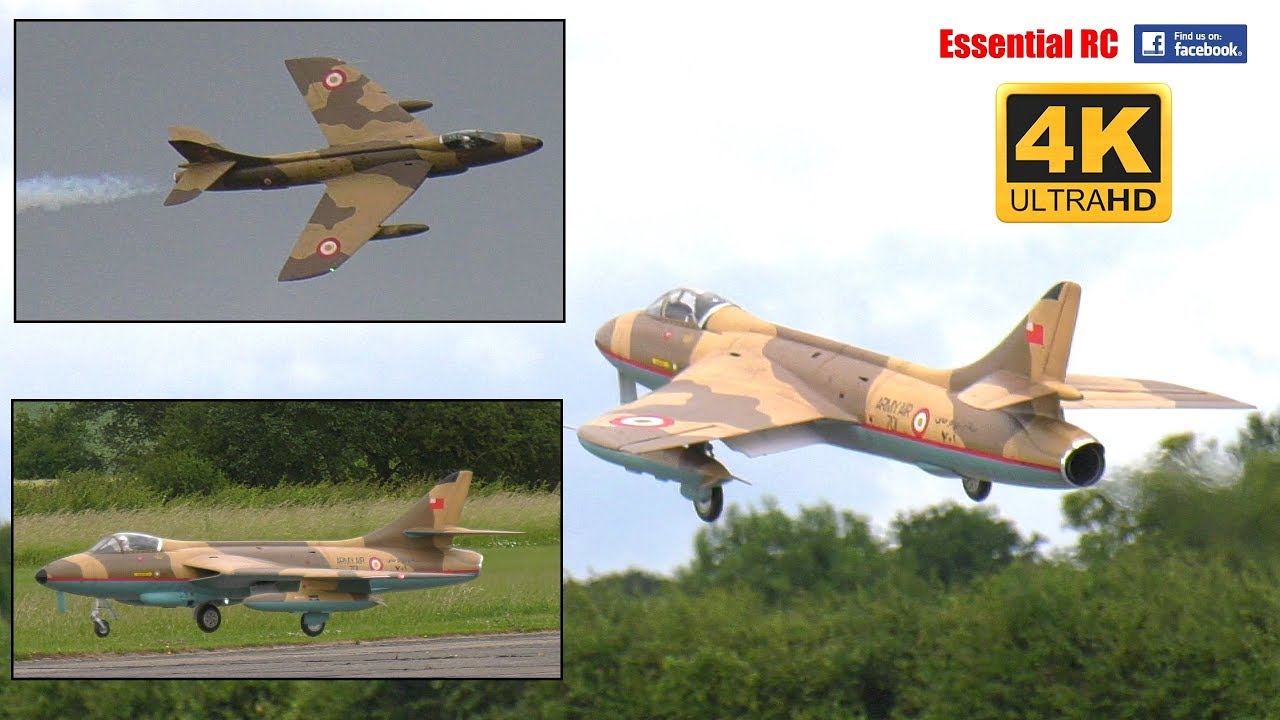 GIANT 1:4.5 SCALE RC HAWKER HUNTER [*UltraHD and 4K*] - YouTube